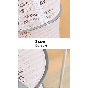 ENVEED 2pc Drying Rack 1-3 Layers Folding Fish Mesh, Non-Toxic Polyester Fiber Netting, Hanging Drying Fish Net, for Shrimp Fish Fruit Vegetables Herb, with Zipper (3 Layers 40 * 60cm)