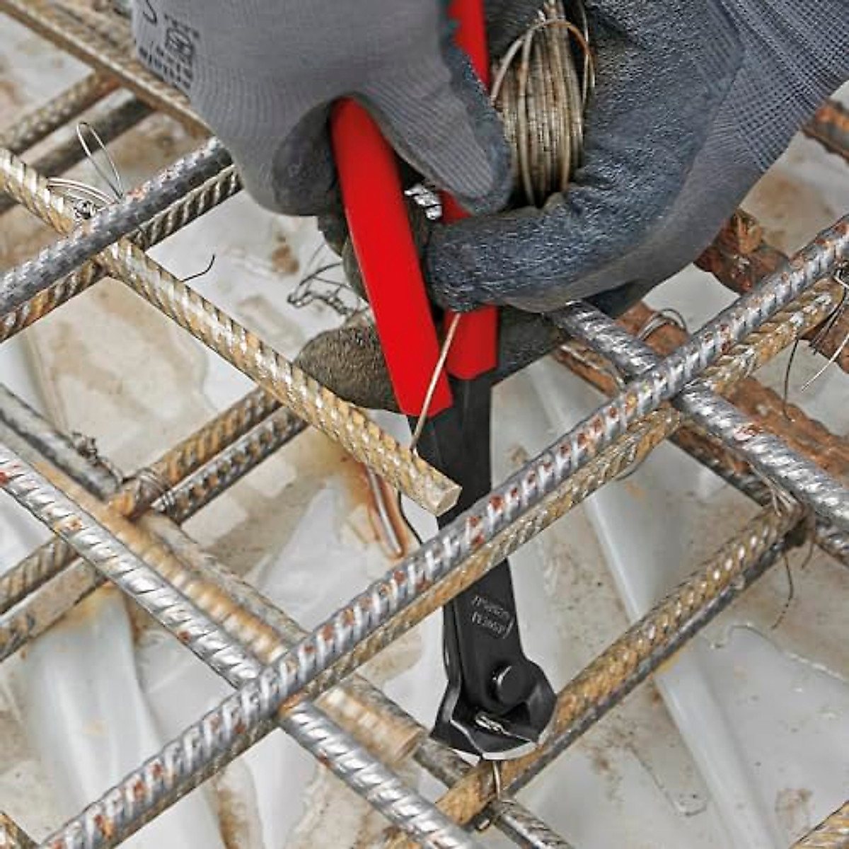 KNIPEX End Cut Nippers,Red and Silver