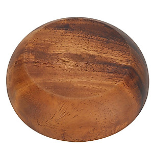 Joyzan Round Wood Bowl, Wooden Serving Dish Dipping Handmade Carved Mini Cherry Finished Plates Hardwood Dessert Platter Tray Kitchen Nuts Fruits Snacks Salads Dining Party Family Gatherings Home