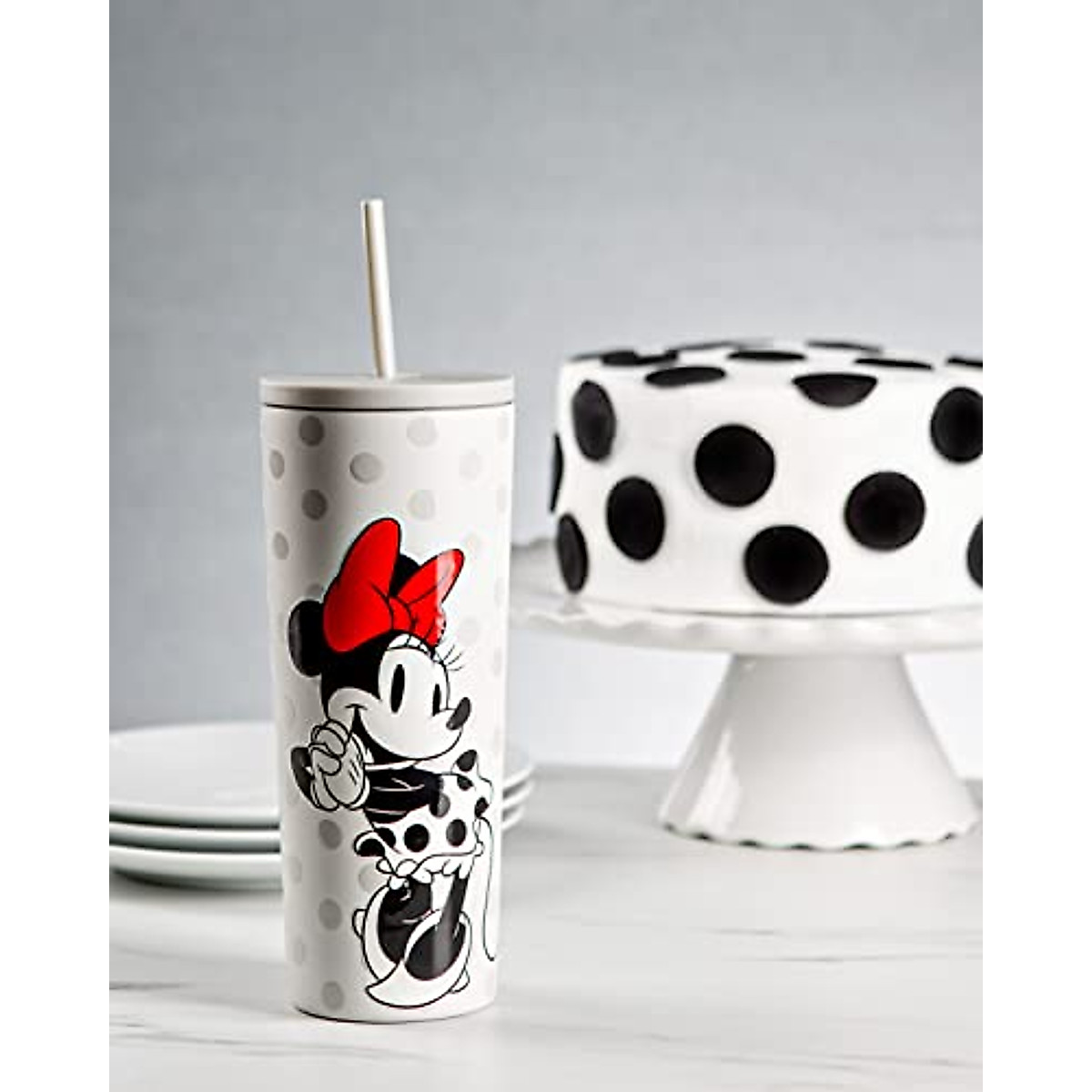 Simple Modern Disney Insulated Tumbler Cup with Flip Lid and Straw Lid | Gifts for Women Men Reusable Stainless Steel Water Bottle Travel Mug | Classic Collection | 24oz Minnie Mouse Love
