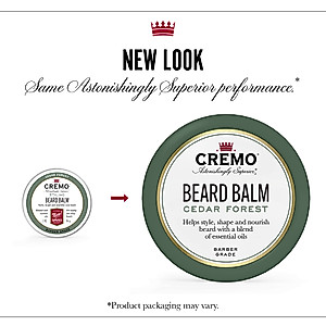 Cremo Styling Beard Balm, Forest Blend, Nourishes, Shapes And Moisturizes All Lengths Of Facial Hair, 2 Ounce (Packaging May Vary)