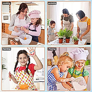 Kids Apron Chef Hat Set for Boys Car Childish Truck Waterproof with Pockets Painting Cooking 3-6