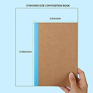 TRASEXTRA A5 Journal,Notebook,Exercise Book,Format Writing Journals,Bulk Kraft Notebooks,Lined Composition Notebook Bulk Notebook,College Ruled A5 Journal Lined Composition.Easy To Write, No Ink Bleed,8.3×5.5IN,30 Sheets of 60 Pages Notebooks,16 Packs