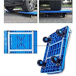 Carts,Platform Trucks,Home Hand Trolley Warehouse Office Garden Garage Workshop Folding Truck Heavy Duty Flat Bed Transport Cart/B