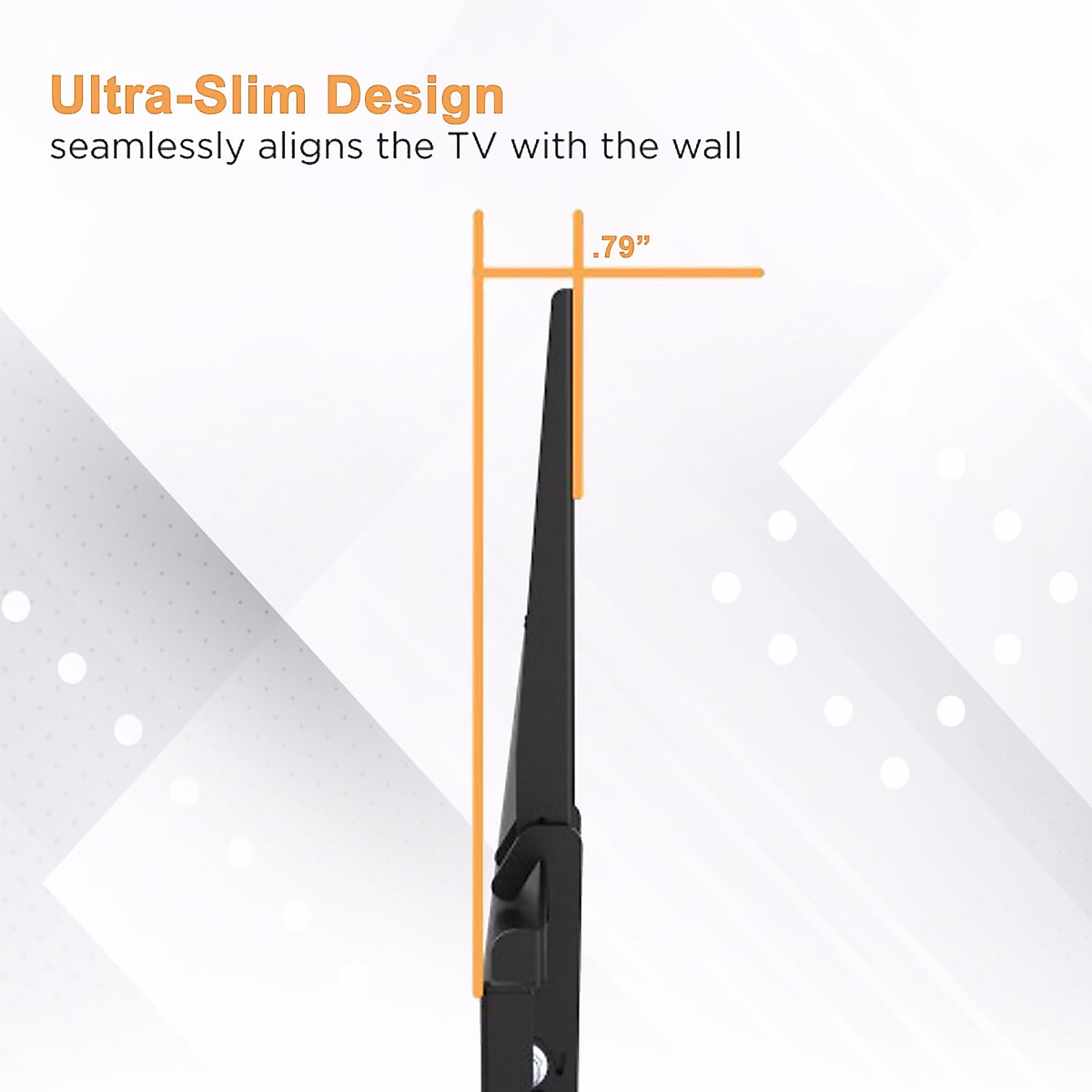 Ultra Slim Tilt TV Wall Mount Bracket for Samsung - 55" Class S90C OLED Smart TV - QN55S90CAFXZA - Low Profile 1.7" from Wall, 12° Tilt Angle, Easy Install