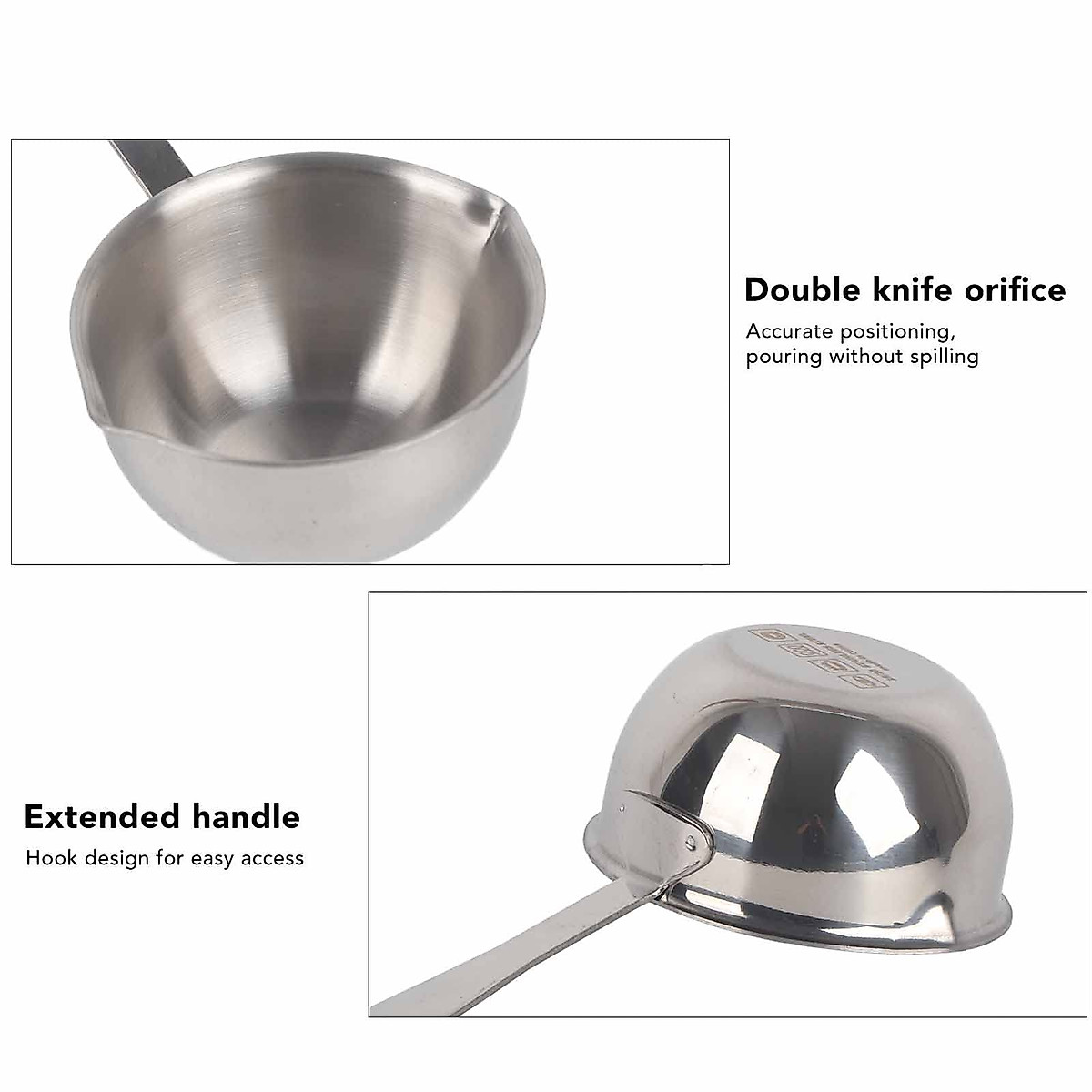 Stainless Steel Mini Butter Warmer Pot, Milk Warmer Pot, Small Saucepan Pot with Handle, Milk Pan Cookware for Induction Electric Gas Stoves (150ML)