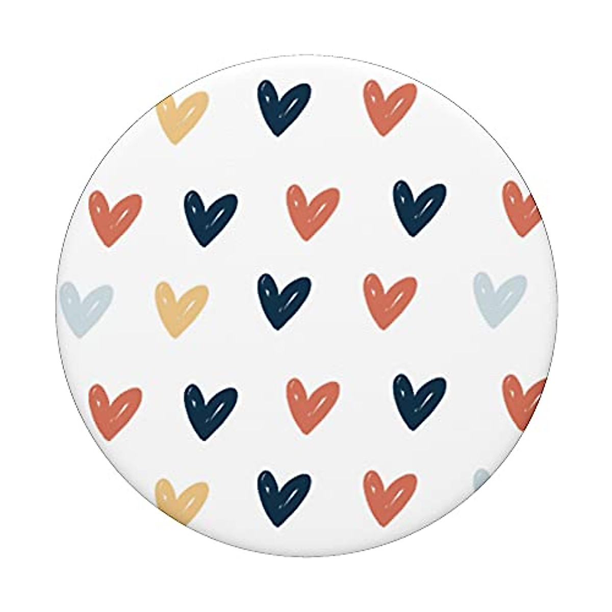 Neutral Pastel Colors Cute Love Hearts With White Background PopSockets Swappable PopGrip