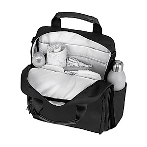 JuJuBe Nature Babe Diaper Bag Backpack with Portable Baby Changing Pad, Sustainable Multi-Function Baby Travel Bag for Bottles, Diapers, Pacifier, Snacks, Made with 24 Recycled Plastic Bottles, Black