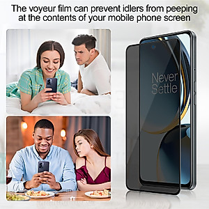 Lokyoo 2 Pack Privacy Screen Protector for Oneplus Nord N30 5G [Anti-Spy Tempered Glass], Ultra HD, Anti-Scratch, Bubble-Free, Easy Install 9H Protective Glass for Nord N30
