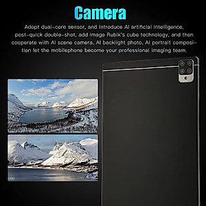 DAUERHAFT Tablet, 10.1 Inch Tablet MT6592 10 Core 5G WiFi for Android 12 6GB 128GB 200W 500W 1960x1080 8800mAh Black Callable Tablet 100?240V(Black)