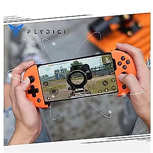 FLYDIGI Wee2T Mobile Game Controller Telescopic for Android of MOBA, Unique Tensile Design, Compatible with The Mobile of 3.5-6.3 Inch (75-165mm). Not Support iOS 13.4 and Above