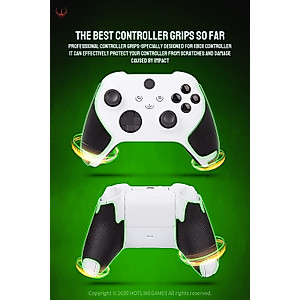 HOTLINEGAMES 2.0 Plus Controller Grip for Xbox Series X/S Controller Grips Tape XSX XSS Controllers, Anti-Slip, Sweat-Absorbent, Easy to Apply (Handle Grips (4PCS))