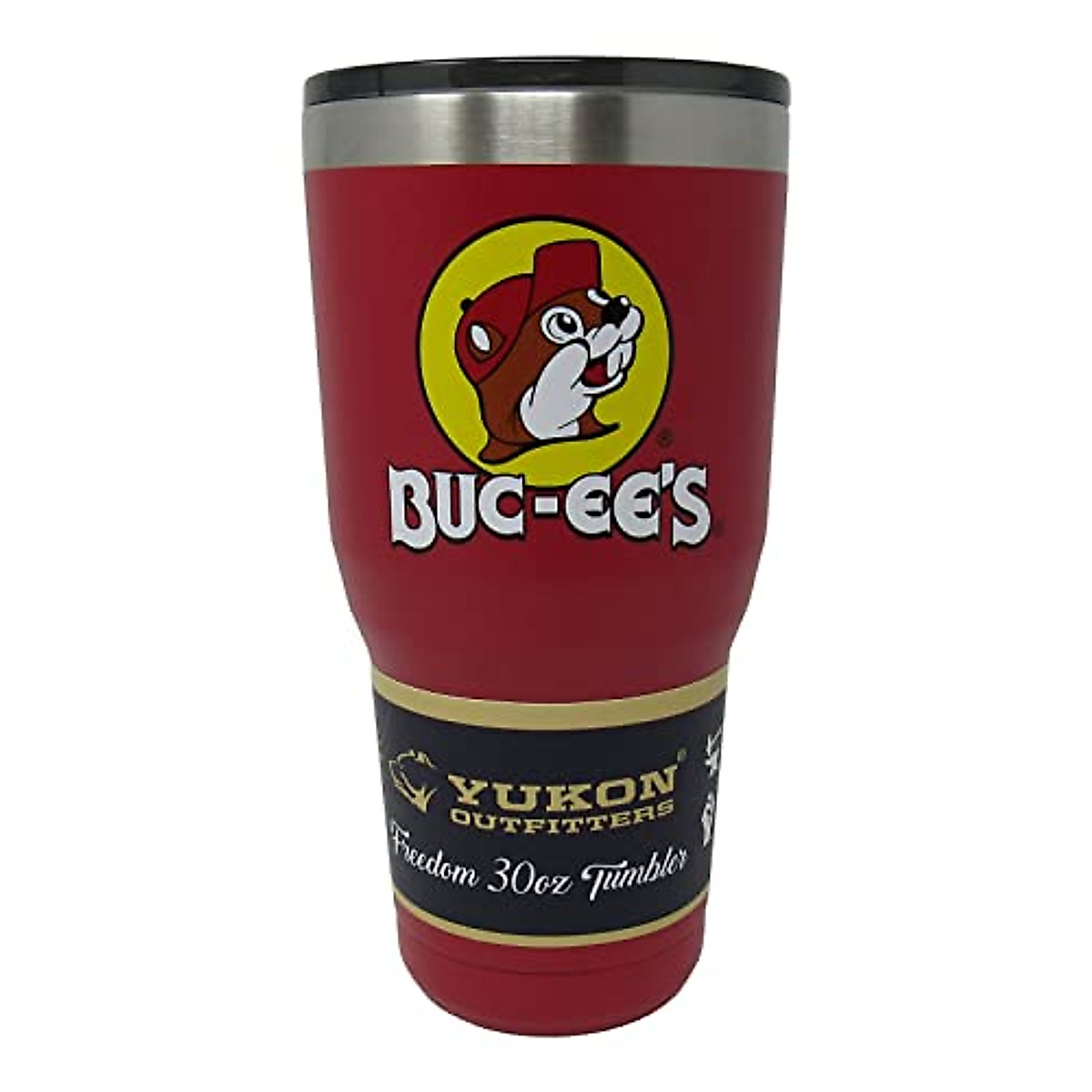 Buc-ee's Red Stainless Steel Tumbler With Bucky the Beaver, Double Wall Vacuum Insulated, 30 Ounces