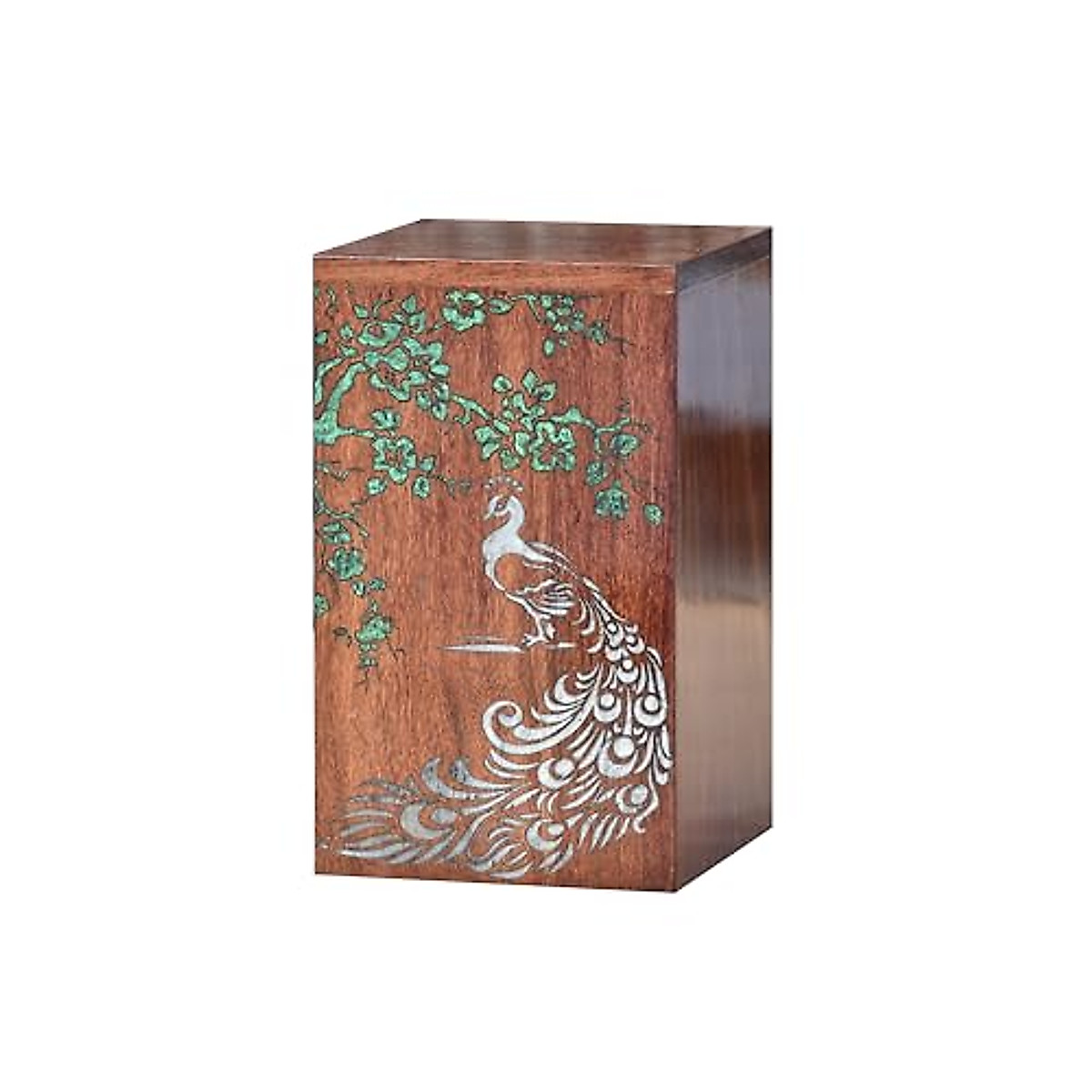 Peacock tree of life Resin Urn Wooden Urn Box Lichtenberg Figure Cremation Urn for Human Ashes Adult Large Funeral urn Ashes Urn for Ashes pet urn fractal burning urn Memorial Urn (LARGE up to 250 lb)