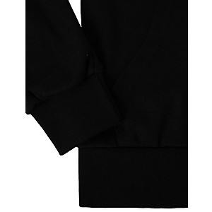 Ohoo Mens Slim Fit Lightweight Zip Up Hoodie with Pockets Long Sleeve Full-Zip Hooded Sweatshirt/DCF002-BLACK-M