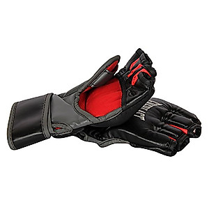 Everlast Train Advanced MMA 7-Ounce Grappling / Training Gloves (Black, Small/Medium)
