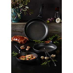 RÖSLE Cadini Frying Pan, Cast Aluminium Frying Pan with Scratch-Resistant ProResist Non-Stick Coating, 24 cm Diameter, PFOA, Black