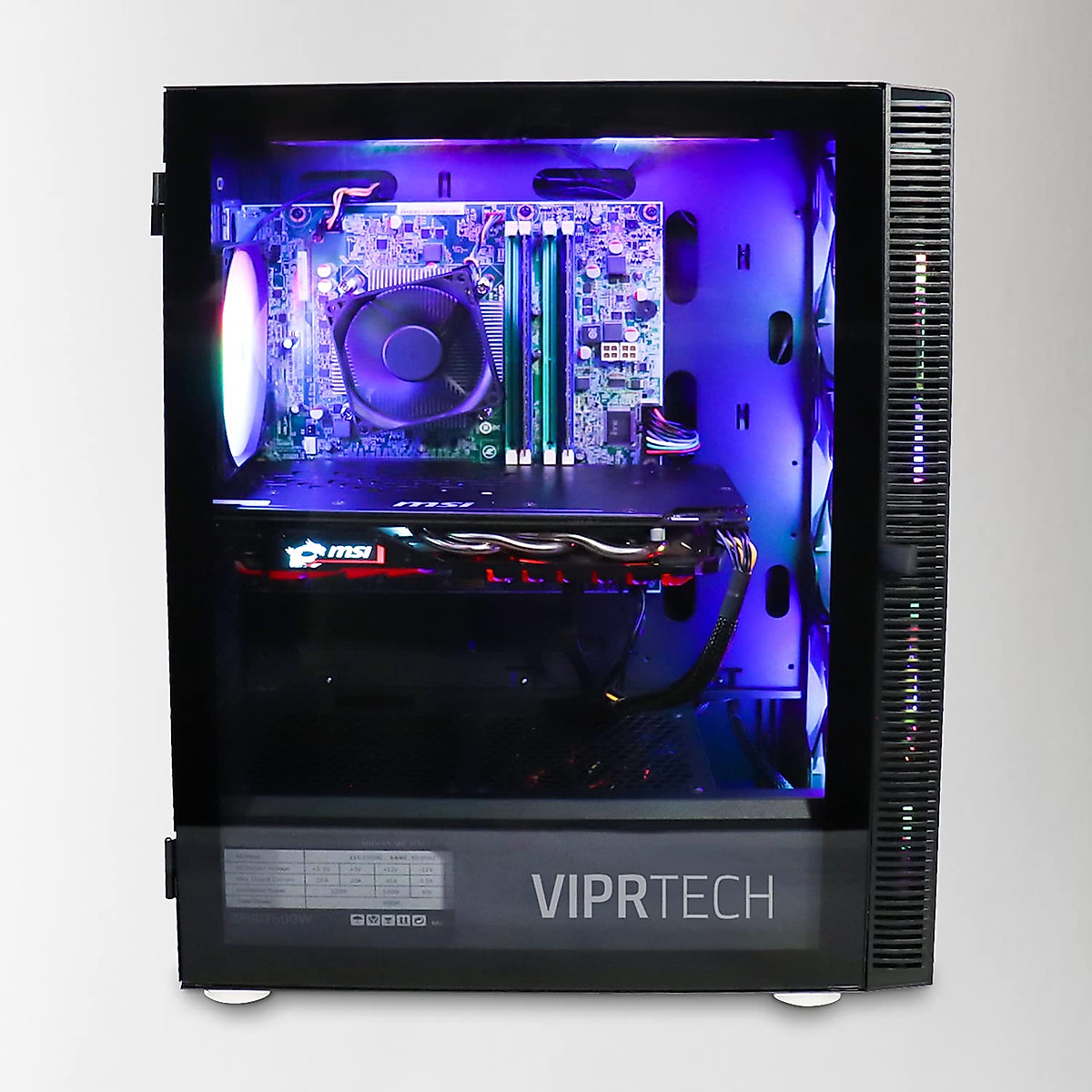 ViprTech Ultimate Gaming PC Desktop Computer - Intel i5 4th Gen, GTX 1060 6GB, 16GB RAM, 1TB, VR Ready, WiFi, RGB Lighting, Windows 10 Pro, Streaming, Editing, 1-Year Warranty