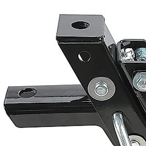 ECOTRIC Heavy Duty Adjustable Lawn Mower Trailer Towing Hitch, Garden Tractor Hitch Steel Compatible with John Deere Cub Cadet Craftsman