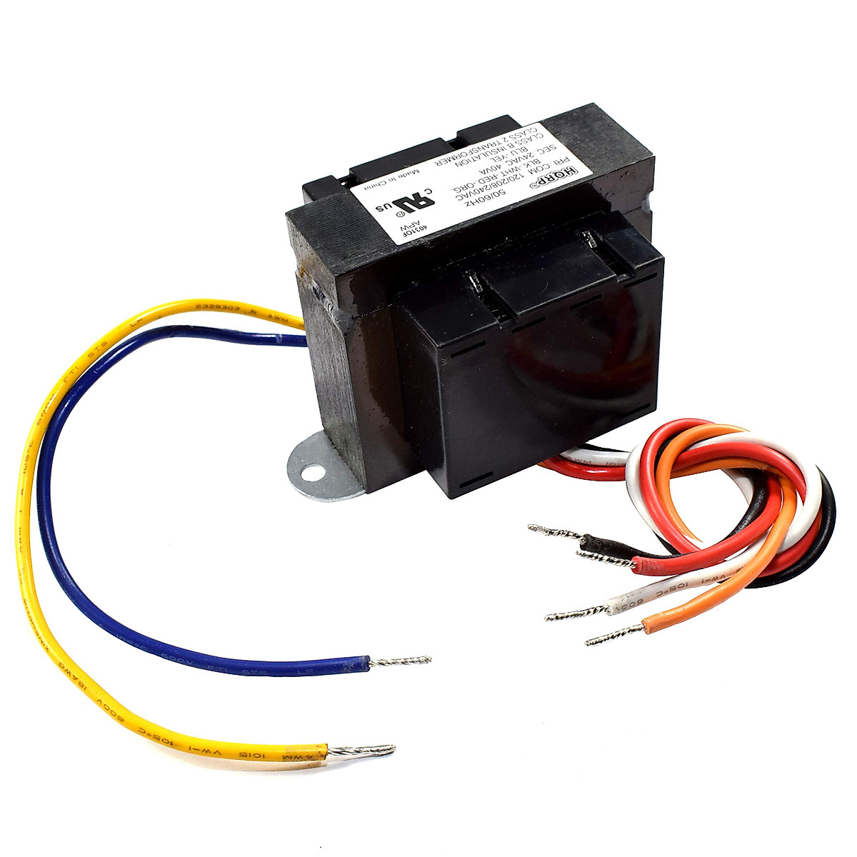 HQRP Transformer Primary 120V-240V, Secondary 24V Compatible with HVAC Furnace, Nest Ecobee Sensi Honeywell Thermostat, Nest Doorbell 120v-240v-to-24v Replacement 40VA Power Supply C(UR) US Certified