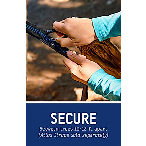 ENO, Eagles Nest Outfitters DoubleNest Lightweight Camping Hammock, 1 to 2 Person, Orange/Grey