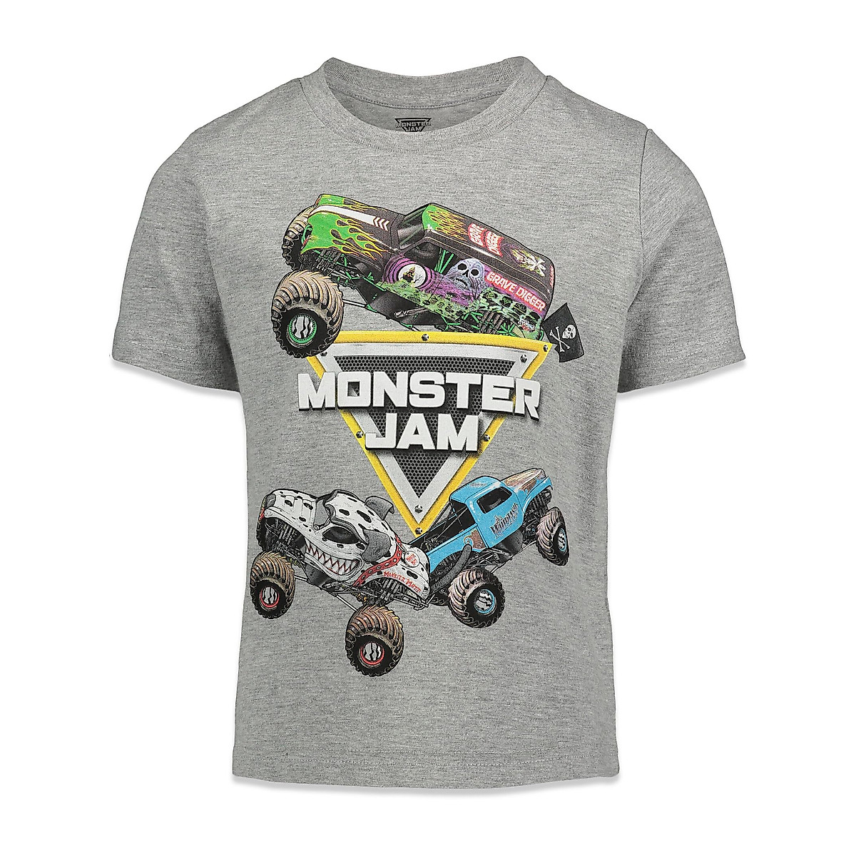 Monster Jam Little Boys 3 Pack Graphic T-Shirts Kids Black/Red/Grey 7