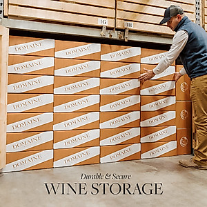 12-Bottle Layflat Wine Storage Box (Qty: 5 Boxes) | Domaine Wine Storage | Stores 12 Bottles | Bundle Options Available | Pre-Cut Inserts Included