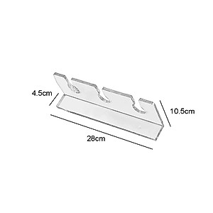 1 Piece Wine Glass Holder Wine Cup Holder Acrylic Wine Glass Holder Wine Glass Storage Rack Wall Mounted Stemware 3 Slot Wine Glass Hanging Rack for Kitchen Cabinets, Transparent