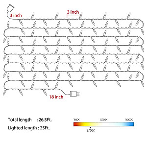 Minetom Clear Christmas Lights Set 100 Count 25 Feet Incandescent Bulb Mini String Lights for Indoor Christmas Tree Garland Birthday Wedding Party Festival Decoration, White Wire