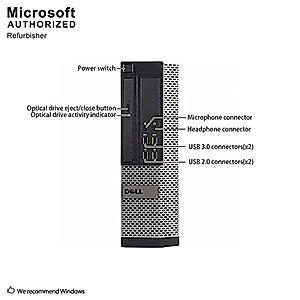 Dell Optiplex 9020 SFF Business Desktop Tower PC (Intel i7 Quad Core, 16GB RAM, 240GB SSD, WIFI, HDMI, VGA, DVD-RW) Win 10 Pro (Renewed)