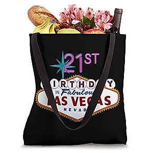 21st Birthday in Las Vegas Classic Sign Tote Bag