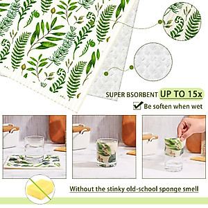 6 Pcs Swedish Dishcloth for Kitchen Reusable Paper Towels Swedish Sponge Absorbent Dish Towel Fast Drying Washable Cleaning Cloths No Odor Wipes Decorative Hand Tea Towel for Kitchen