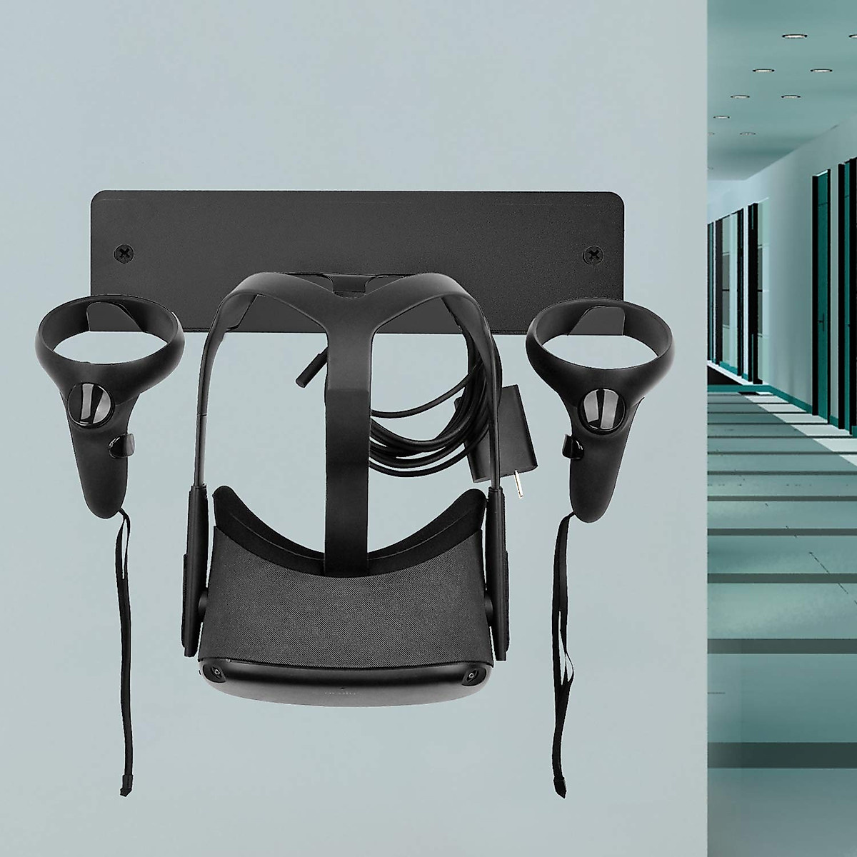 Allkpoper VR Wall Mount Stand Hook for Oculus Quest 2 - Universal Metal VR Headset Hook Storage Rack Holder Compatible for Valve Index/PlayStation VR/Oculus Rift S/meta Quest pro&Touch Controllers