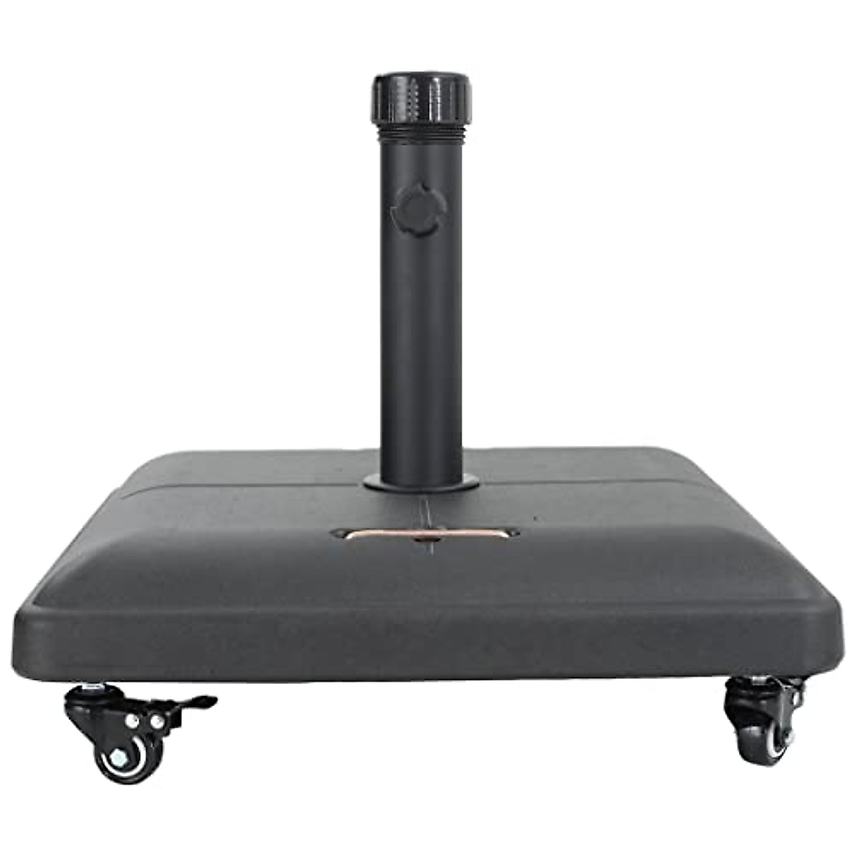 Christopher Knight Home Hayward 80lb Steel Square Umbrella Base with Wheels, Black