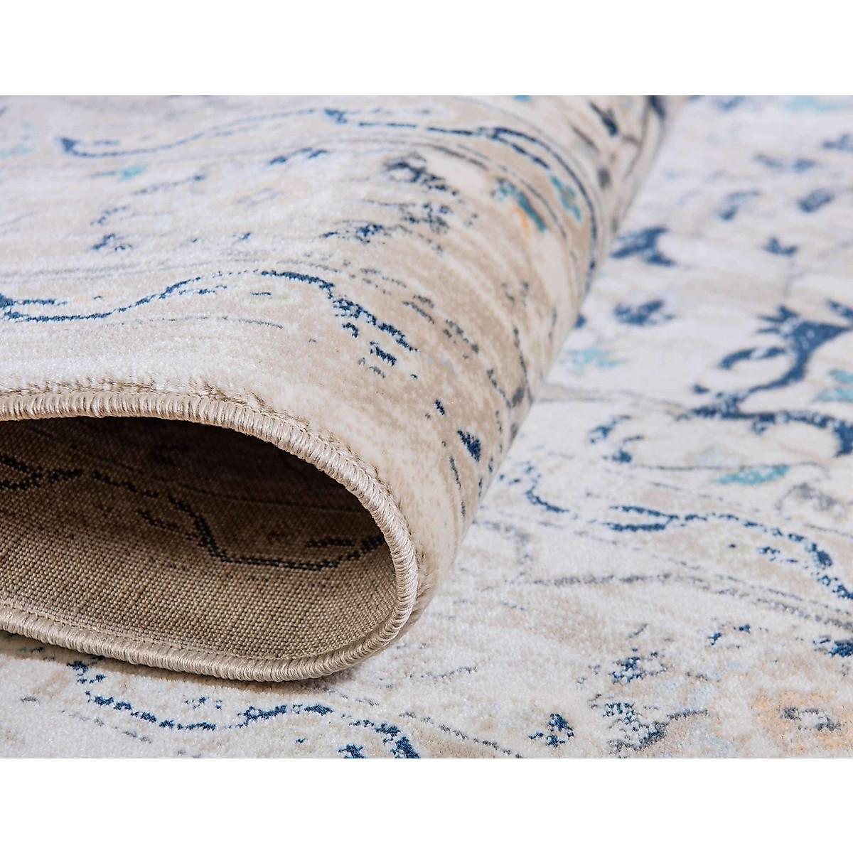 Unique Loom Oslo Collection Area Rug - Osterbro (10' x 13' 1" Rectangle, Beige/ Light Brown)