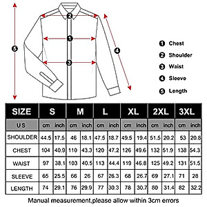 HOUKAI Fashion Grey Men's Shirt Long Sleeve Formal Wedding Party Shirt Men's Classic Menswear (Color : D, Size : X-Large)