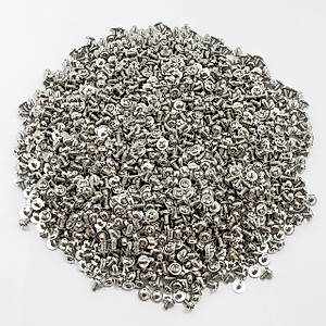 Bfenown 100 pcs M3x5 Silver Round Head PC Mounting Computer Screws Computer Case Fixed Motherboard Screw