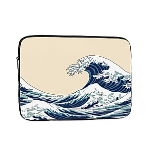 Wave Japanese Motif Japan 13 inch Portable Laptop Sleeve Compatible with MacBook Air Notebook Computer Case for Men Women College School Students
