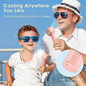 Portable Handheld Fan Rechargeable, Mini Personal Fan, Hand Held Fan With 4 Speeds Portable Turbo Fan, USB 2600mAh Battery Small High Speed Fan for Makeup, Home, Office, Travel and Outdoor Activities