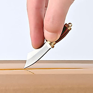NBGDY Mini Knife Keychain, Small Pocket Knife,EDC Package Opener  Box Cutter Knife set. 2-piece set (KPQ-1030)