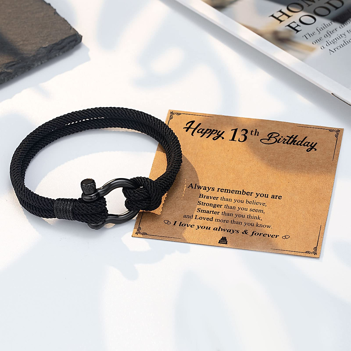 PINKDODO 13 Year Old Boy Gifts Ideas, 13th Birthday Decorations, Cool Things Stuff Bracelets for 13 Year Old Teenage Teen Boys Trendy 2024 Official Teenager Teens Gifts