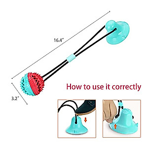 Askhald Dog Toys, Dog Chew Toys for Aggressive chewers, Puppy Dog Training Treats Teething Rope Toys for Boredom, Dog Puzzle Treat Food Dispensing Ball Toys for Puppies Teething Small Dogs (Blue)