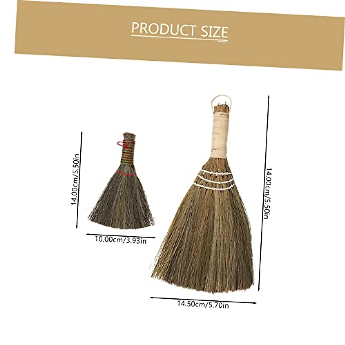 HOMOCONO 2pcs Home Cleaning Tool Toy Broom Wedding Broom Household Broom Cleaning Accessories Chinese Decor Pet Broom Mini Broom Cleaning Accessory Hand Broom Mini Decor Car Brush Wooden