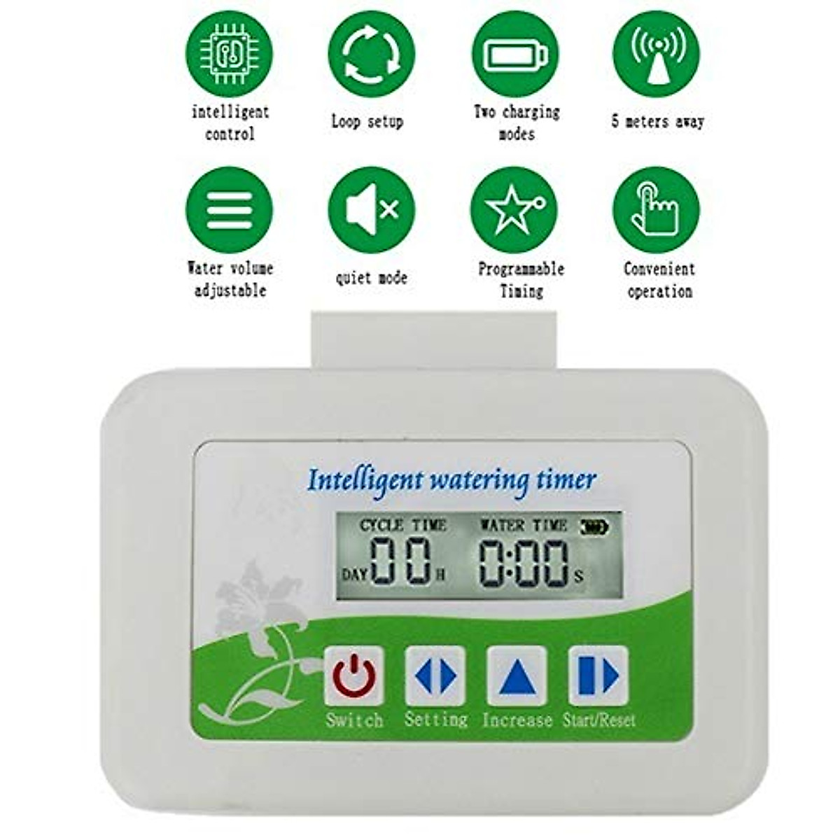 Upgrade Smart Water Pump Solar Garden Automatic Watering Device Outdoor Plants Self Drip Irrigation Solar Energy Charging Timer System Potted Plant Drip Irrigation for Potted Plants Flower Vegetables