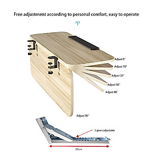 TODDLA Keyboard Tray, Ergonomics Desk Extender Tray, Multi-Angle Adjustable,Table Mount Armrest Shelf, Computer Elbow Arm Support, Computer Elbow Bracket, Desktop Extension Board-Teak||65 * 24cm