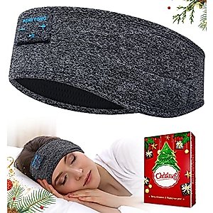 Perytong Sleep Headphones - Bluetooth Headband Christmas Theme Headphone Headband Earbuds Over On Ear Headphones for Side Sleepers Tech Gadgets Birthday Gifts for Women Men Sleeping Running