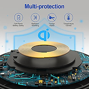 Wireless Charger, 15W Fast Wireless Charging Pad Compatible with iPhone 14/14 Plus/14 Pro/14 Pro Max/13/13 Mini/SE 2022/12/11/X/8,Samsung Galaxy S22/S21/S20,AirPods Pro 2(No AC Adapter)