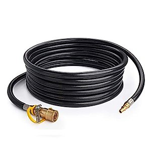 GASPRO 20ft RV Propane Quick Connect Hose - Low Pressure Extension Hose with 1/4" Disconnect Fittings - Ideal for Gas Grills, Griddles, Stoves, Fire Pits