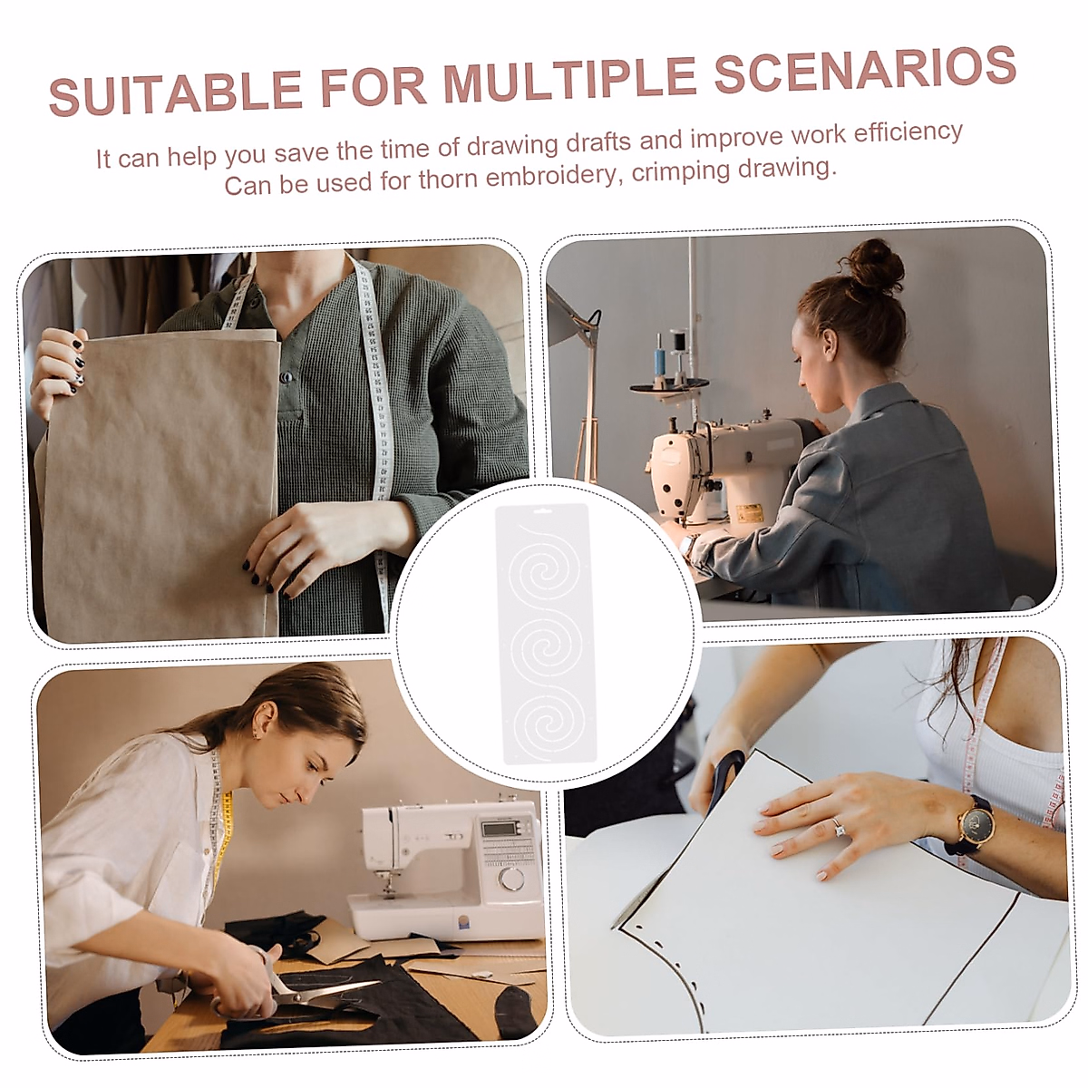 EXCEART Embroidery Template Embroidery Tools Quilting rulers Embroidery Stencils Quilting Tools Sewing Measure Tool Transparent Sewing Template Drawing Template pp Crimping Proofing Ruler