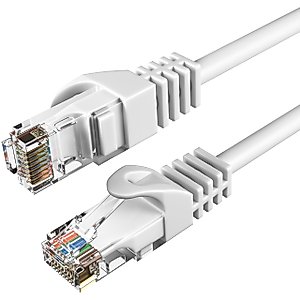 Cables Direct Online Cat6 100FT Network Ethernet Patch Cable, 550Mhz Internet Wire, Compatible with PC, Laptop, Modem, Router, TVs, Printer Cord, Consoles for Home and Office, White